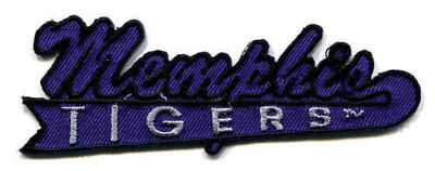 MEMPHIS TIGERS NCAA COLLEGE VINTAGE 4" SCRIPT TEXT LOGO TEAM PATCH | eBay