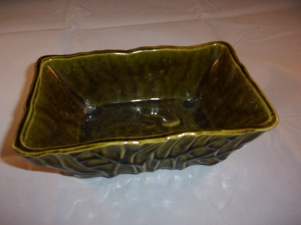 UPCO Pottery USA Planter 482 Green Leaf Pattern Vintage | eBay