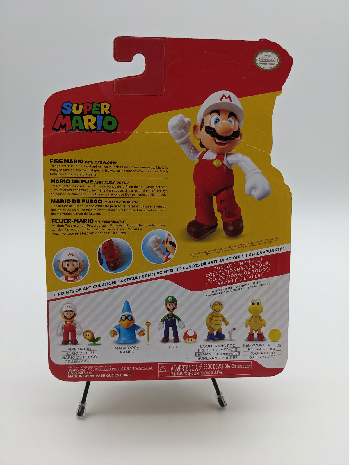 Super Mario Jakks Pacific 4" FIRE MARIO Action Figure New Nintendo | eBay