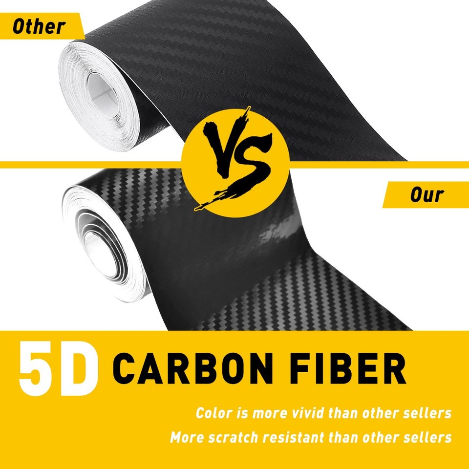 7cm Carbon Fiber Car Stickers Door Sill Scuff Anti Scratch Tape ...