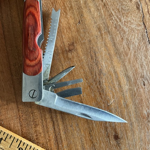 Sheffield Multi-Tool Knife Wood Grain Handle | eBay