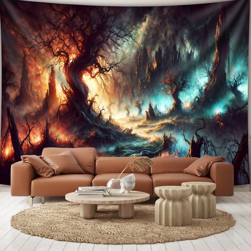 1pc - Extra Large Gothic Dead Tree Monster Forest Surreal Landscape ...