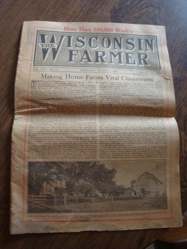 THE WISCONSIN FARMER NEWSPAPER 8-2-1928 | eBay