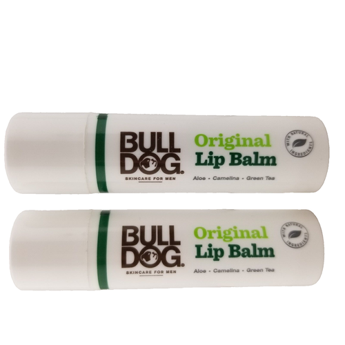 Lip Balm Bulldog Original with Aloe, Camelina and Green Tea (2 Pack ...