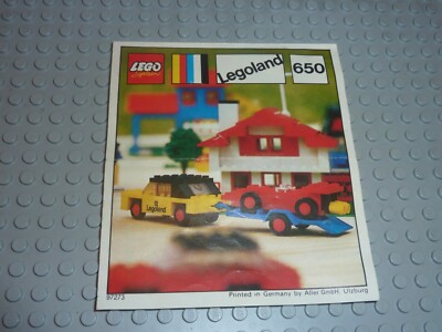 Notice Building instruction booklet LEGO City Vintage Set 650-1 Car ...