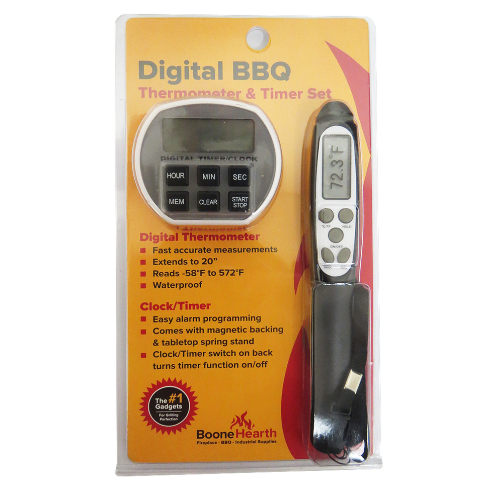 Boone, Hearth Digital BBQ Food Thermometer / Kitchen Timer / Stopwatch ...