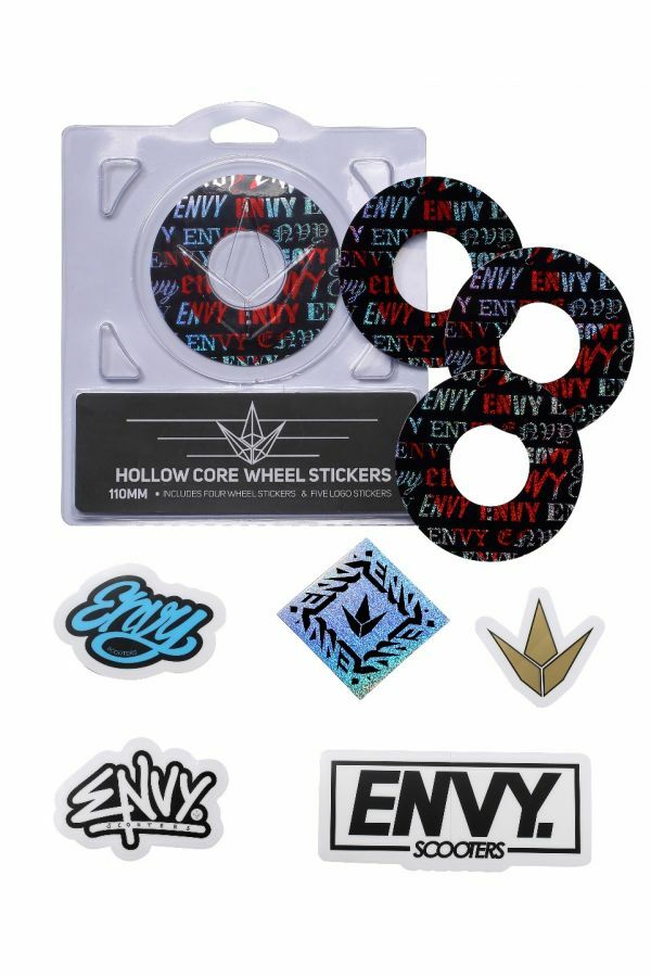 Envy Pro Scooter Logo Envy Wheel Sticker Pack 110mm Font Envy