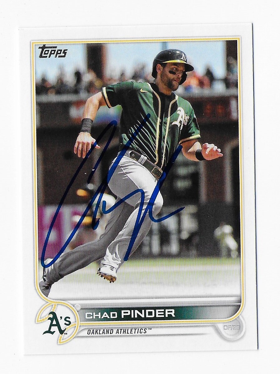 2022 TOPPS #95 CHAD PINDER OAKLAND ATHLETICS AUTOGRAPHED SIGNED ...