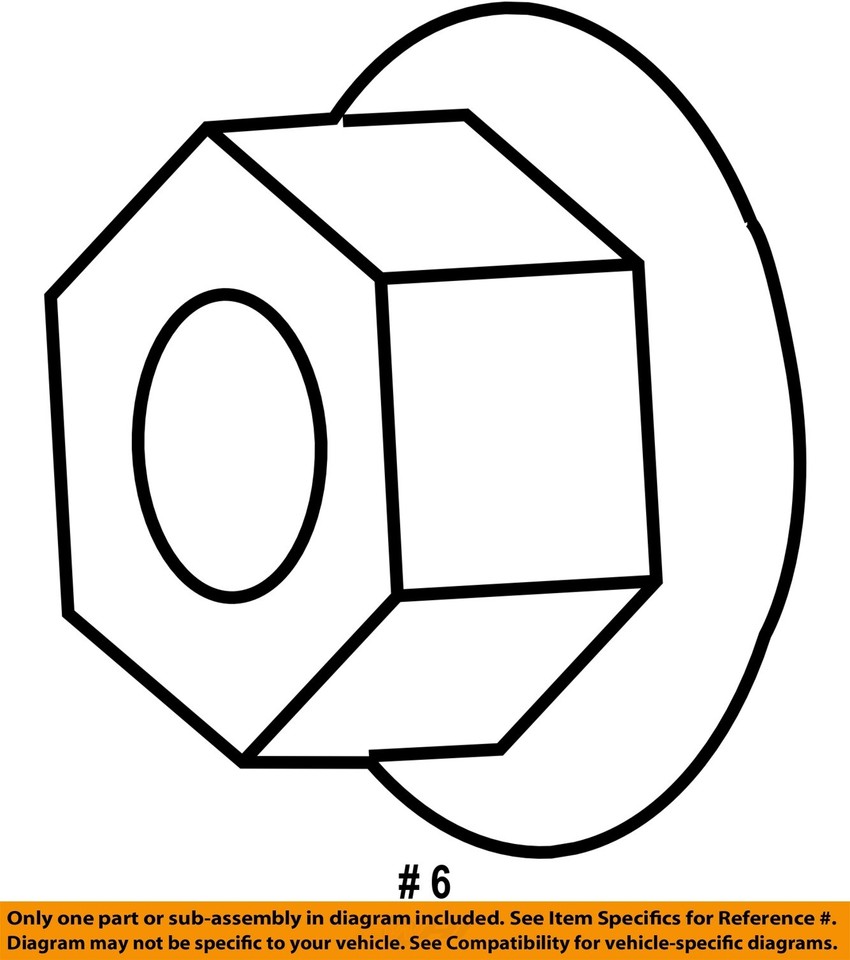 GM OEM Stabilizer Sway Bar-Rear-Link Nut 11546366 | eBay