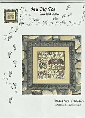 My Big Toe "Blackbird's Garden" Cross Stitch Sampler Pattern New | eBay