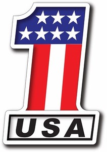 USA NUMBER 1 Car Decal Sticker High Quality 5"X 3.5" | eBay