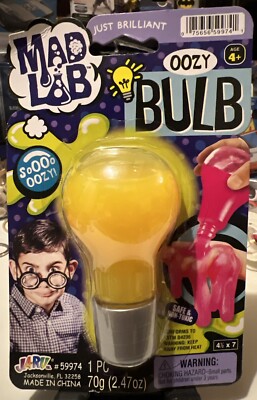 Mad Lab YELLOW Oozy Bulb Slime Ooze 70g Safe Non-Toxic by Ja-Ru Inc NEW ...