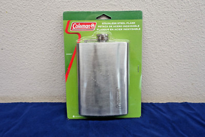 New Coleman Stainless Steel 8 Oz. Camping / Party / Booze Flask ...