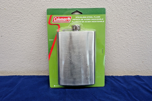 New Coleman Stainless Steel 8 Oz. Camping / Party / Booze Flask ...