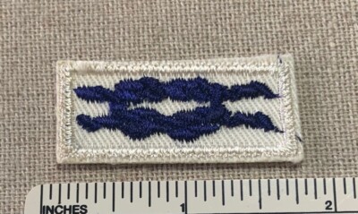 1960s SEA SCOUTS QUARTERMASTER Square Knot Award Badge PATCH Blue White ...