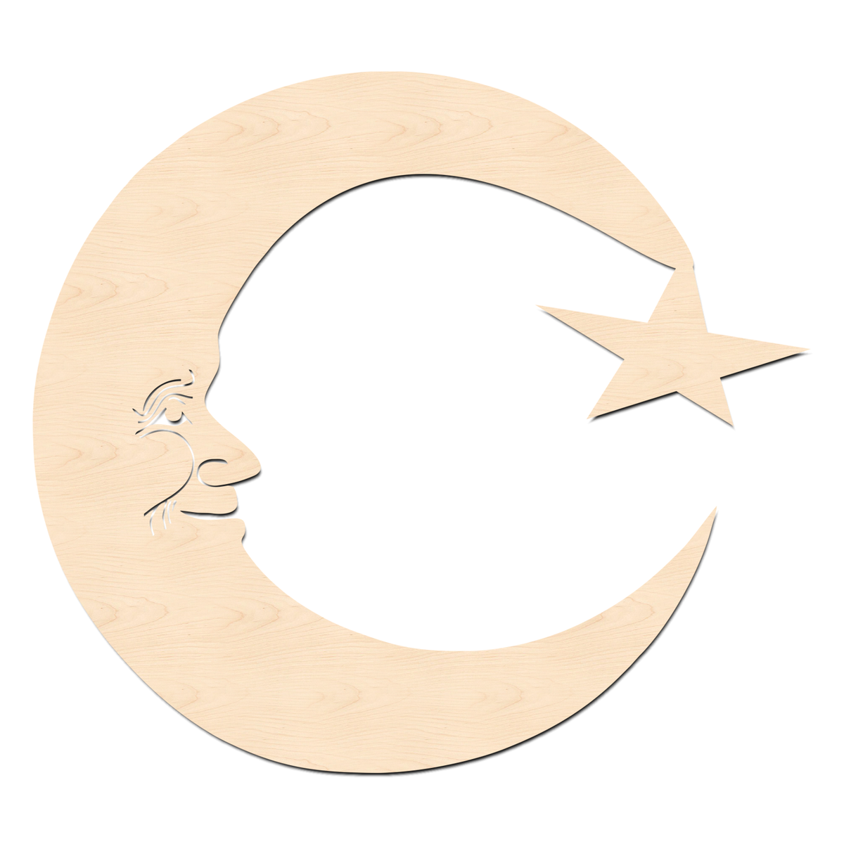 Moon Face Outline