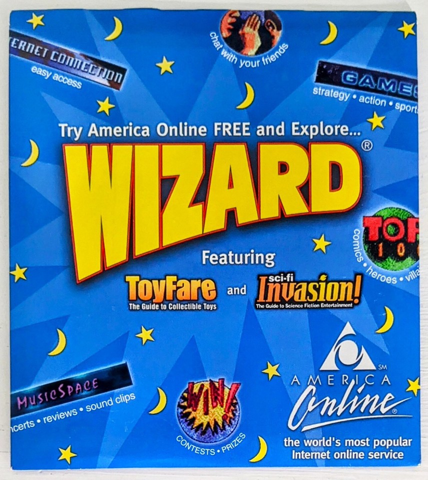 Version 3.0 America Online Collectible / Install Disk, Wizard Vintage ...