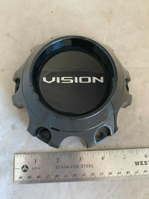 Vision Wheels Gloss Black Wheel Rim Hub Cover Center Cap 6 Lug C416GB ...
