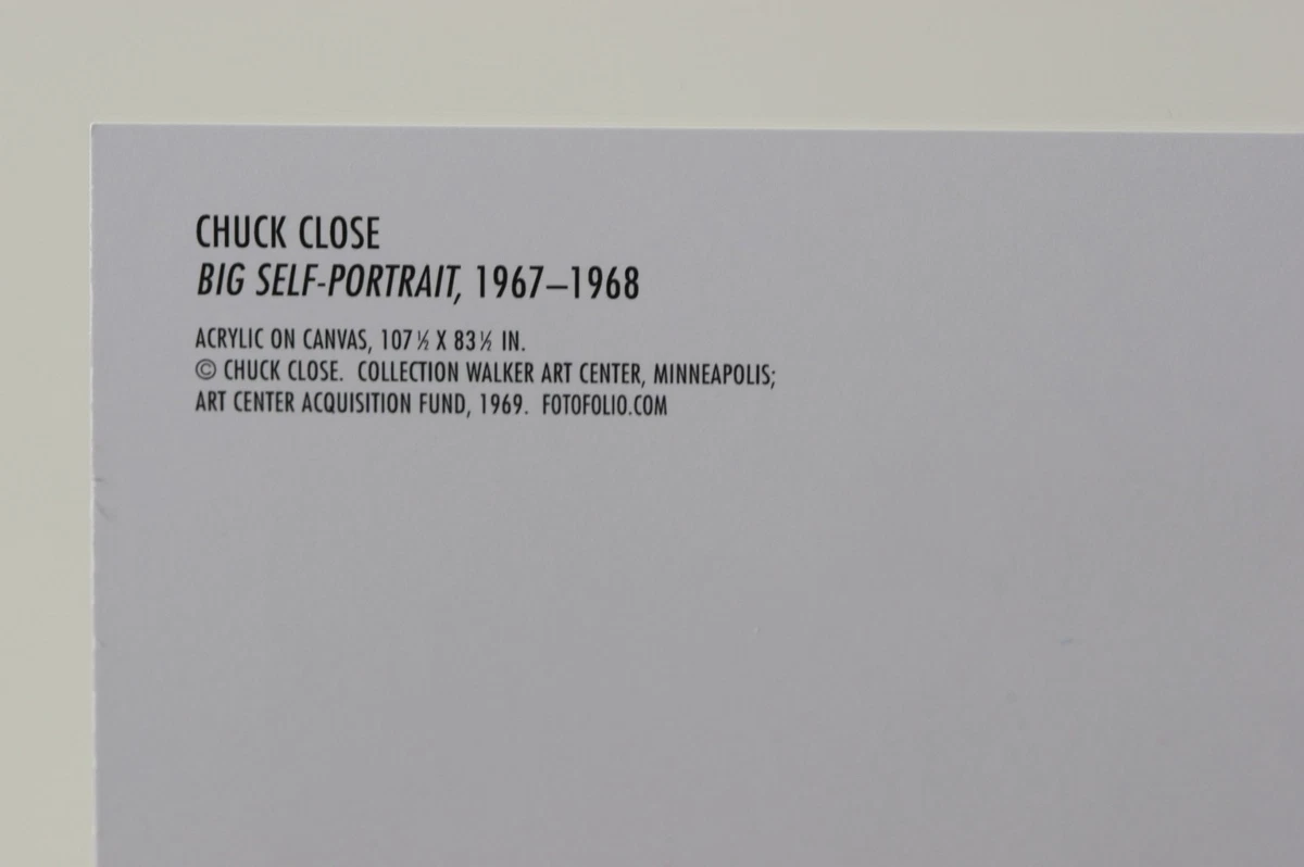 Chuck Close Self Portrait 1968