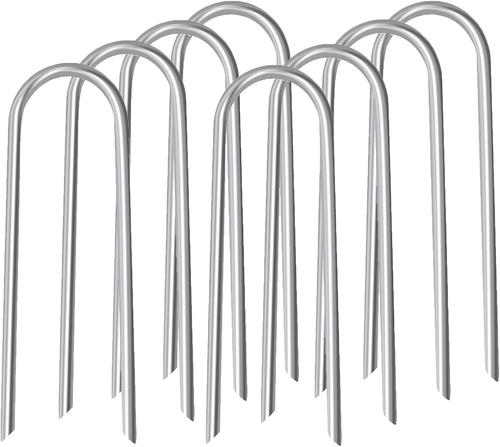 10 Inch Heavy Duty U-Type Trampoline Stakes 8Pcs Ground Anchors for ...
