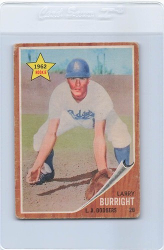 1962 Topps #348 Larry Burright Dodgers VG *7840 | eBay