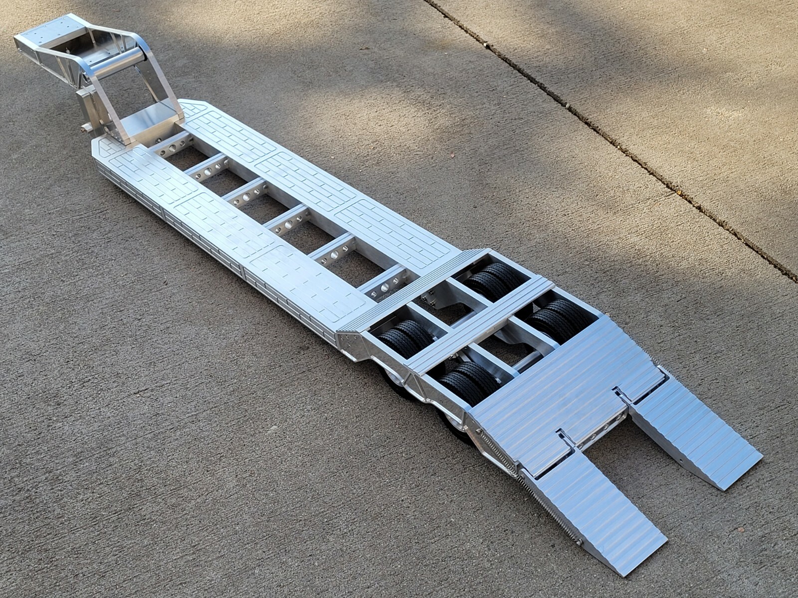 Extend Long Deck Aluminum Trailer Tamiya 1/14 King Grand Knight Hauler ...