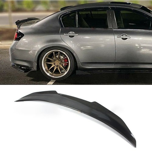 PSM Real Carbon Fiber Rear Trunk Spoiler For 2007-2015 INFINITI G25 G35 ...