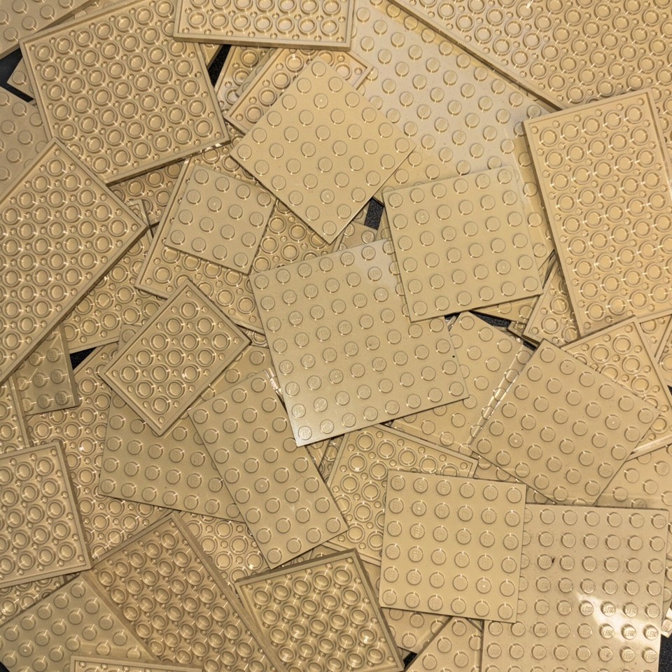 Lego Bulk Tan Baseplates Plates 4X4 4X6 6x6 6X10 8x8 8x16 Random Lot Of ...