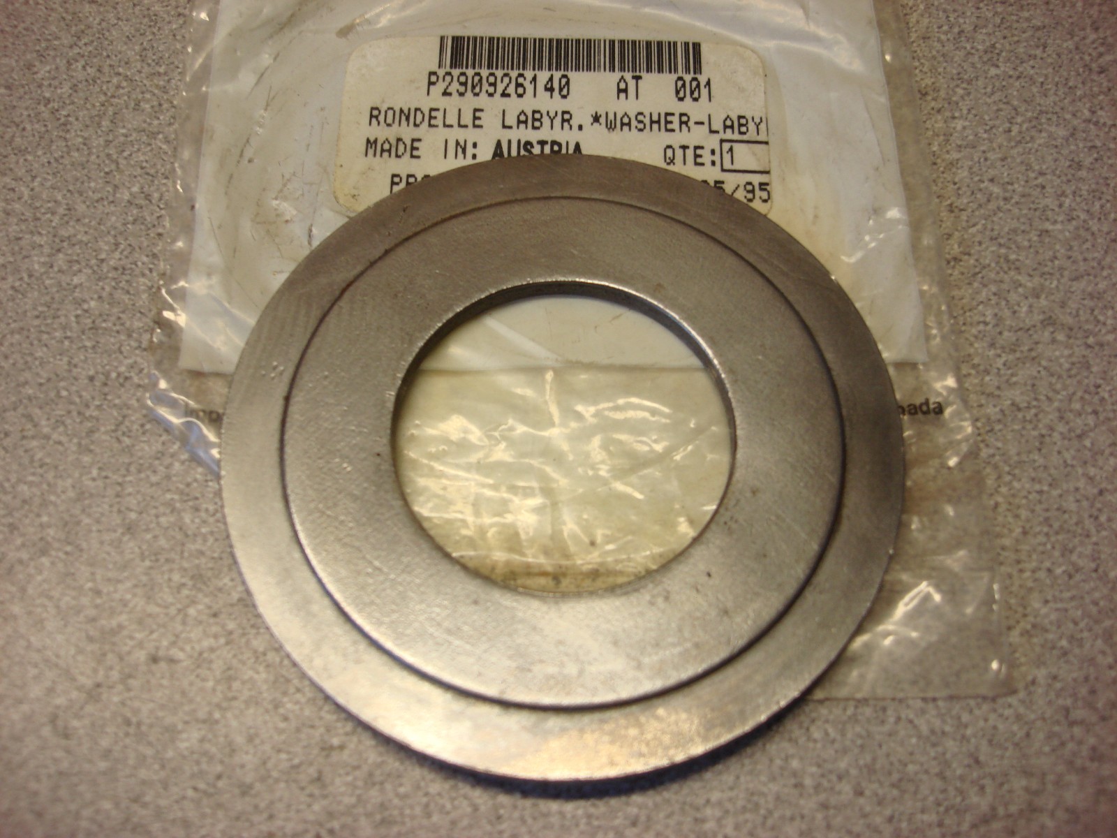 SEA DOO NOS OEM LABYRINTH WASHER CHALLENGER GSX GTX XP SPX GTI 3D RFI ...