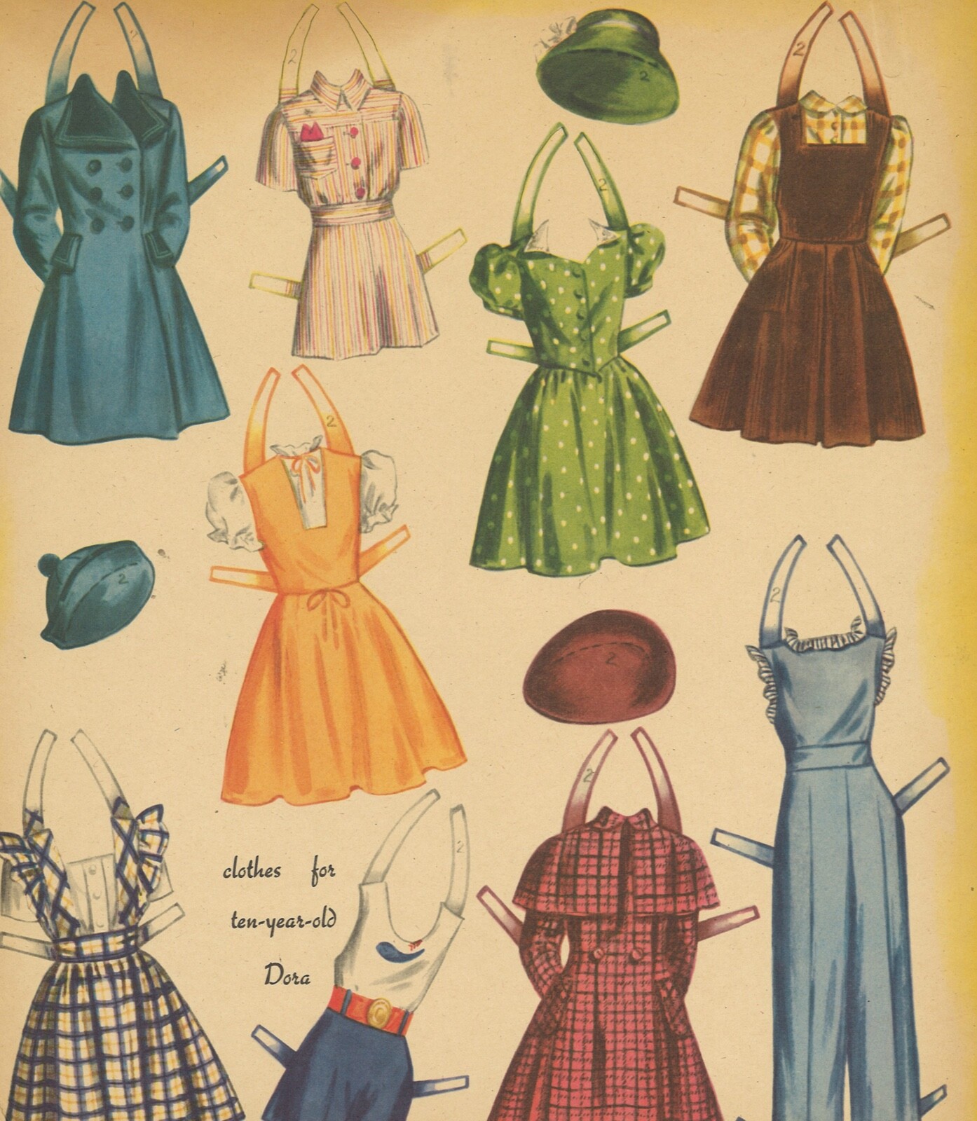 VINTGE 1942 DORA GROWS UP PAPER DOLL LASER REPRODUCTION~Org SZ UNCUT NO ...