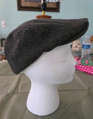 Boston Scally Company Cap 2xl Herring Bone Pattern Black And Gray Sz ...