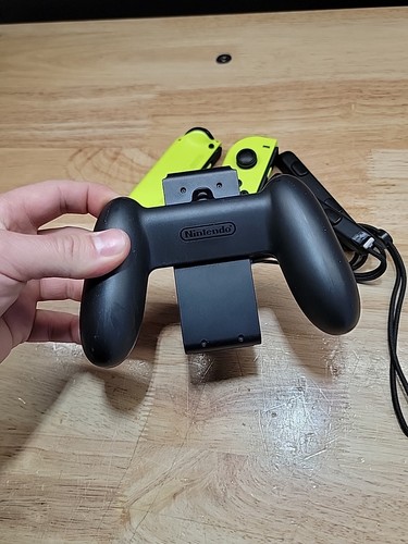 Nintendo Switch Joy Con Controller Neon Yellow OEM with Grip Controller ...