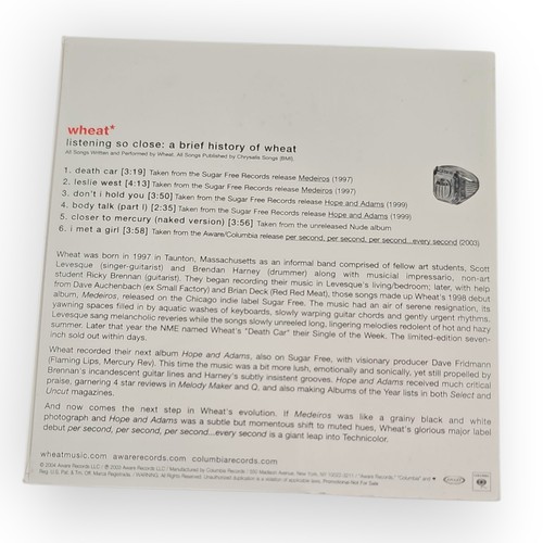 Wheat - Listening So Close: A Brief History of Wheat [2003 Promotional ...