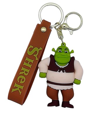Shrek Cartoon Character 3D Silicone Charm Keychain Keyring | eBay