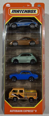 NEW 2024 Matchbox 5-Pack Autobahn Express V Audi, 911 GT3, Giulia VW ...