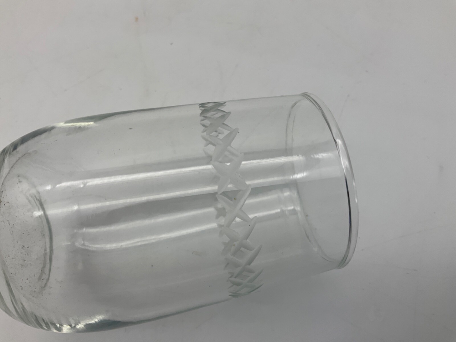 Lot of 10 Etched 4 Oz Glasses Juice Water Shots Criss Cross | eBay