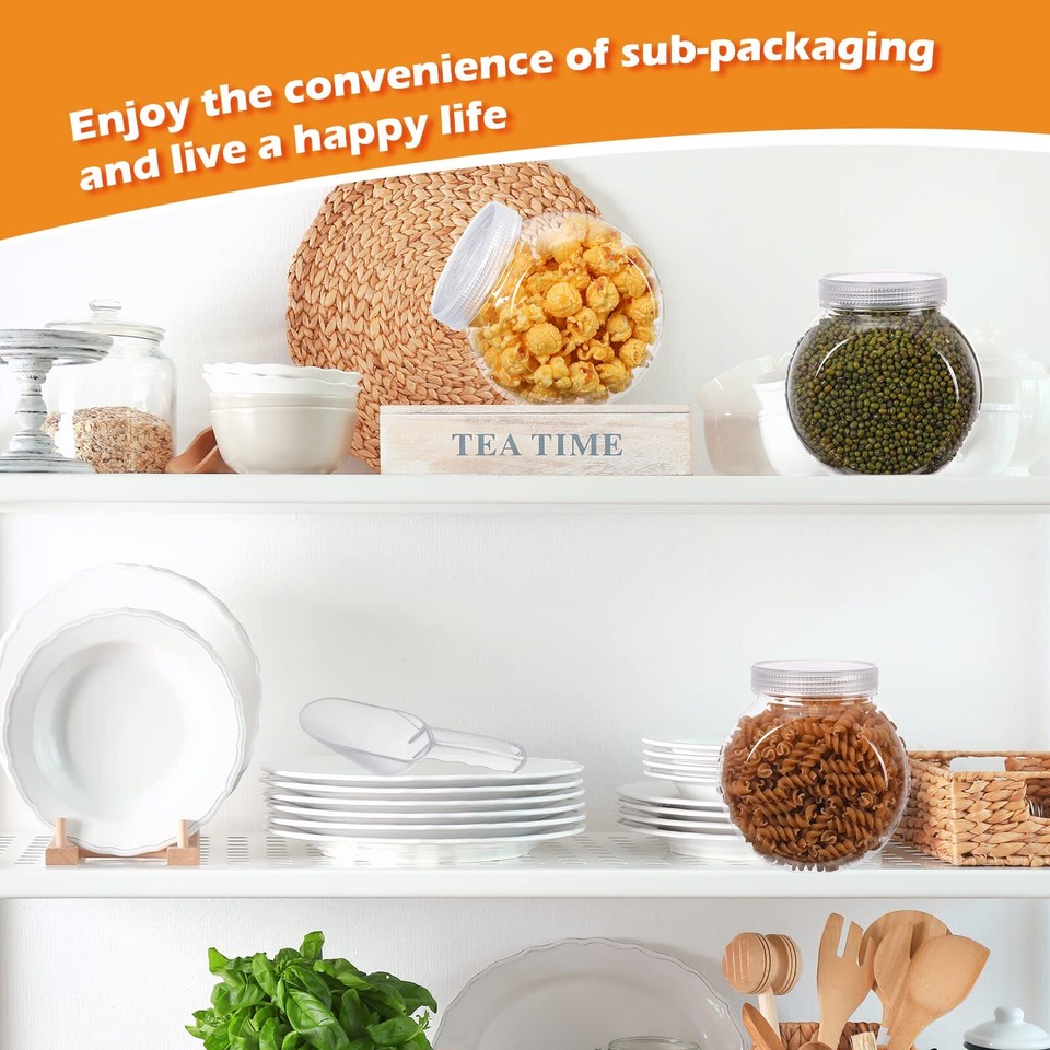 Sunnyray 6 Sets 51 oz Plastic Candy Jars for Candy Buffet Candy Bar ...