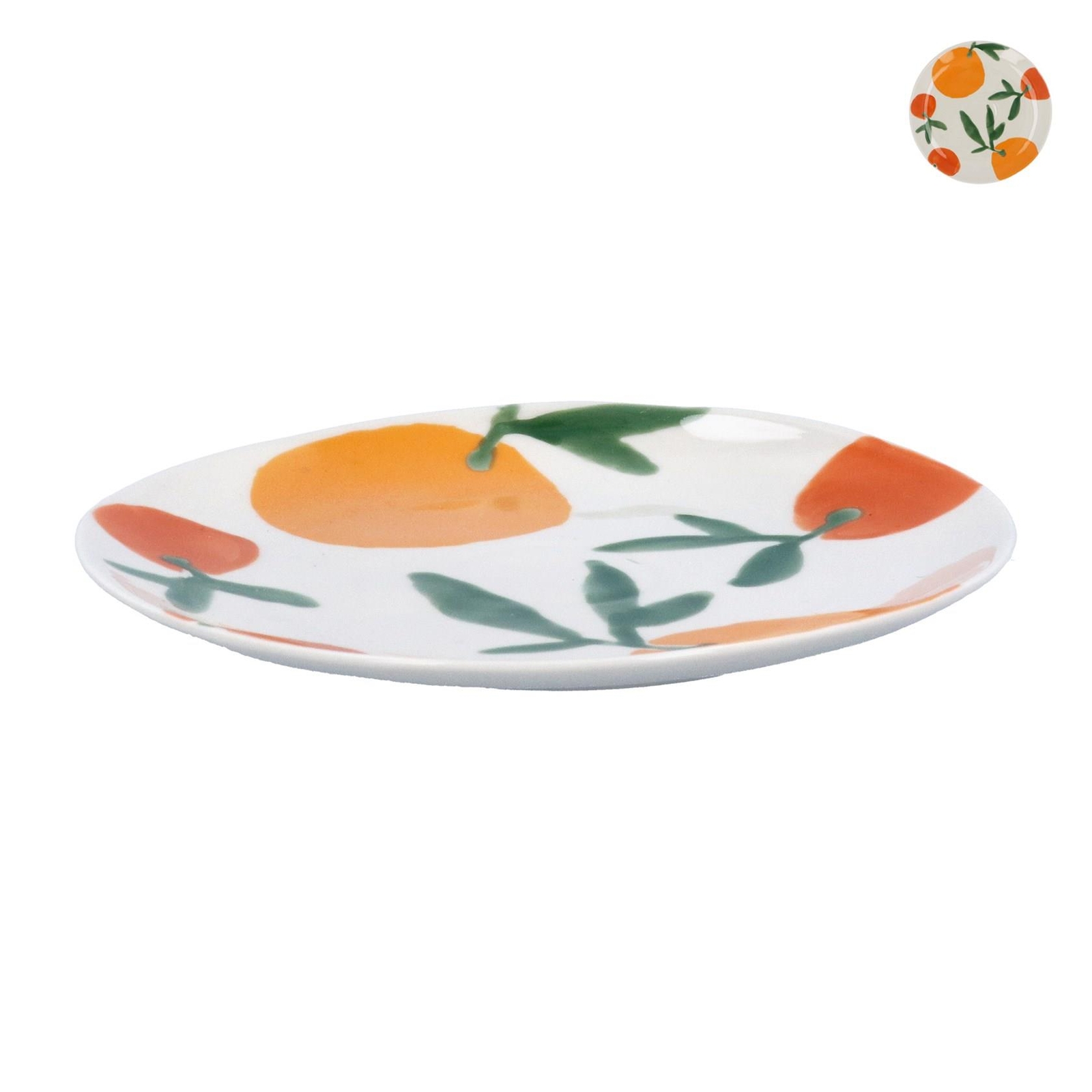 Clementine Plates 2 Sizes, Cake Plate, Fruit Pattern Side Plate ...