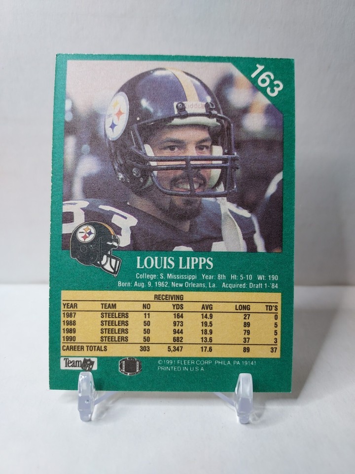 1991 Fleer Football Card #163 Louis Lipps Pittsburgh Steelers | eBay