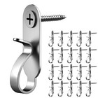 20Pk Stainless Steel String Lights Hanger Hooks Clips for Wire Fairy ...