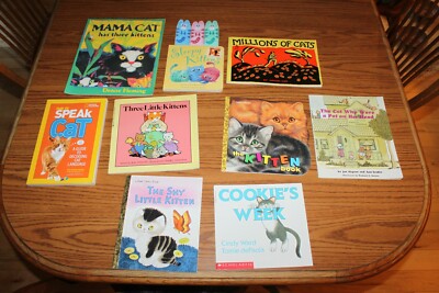 9 Cats Kittens Picture Books Lot Speak National Geographic Little ...