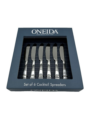 Oneida Nocha Pattern 6 Piece Set Cocktail Spreaders Stainless Steel new ...