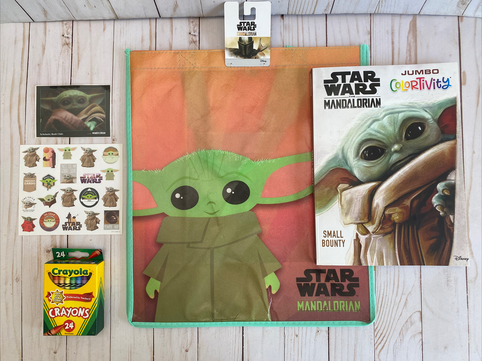 Disney The Mandalorian Child Grogu Gift Bag + Stickers + Coloring Book ...