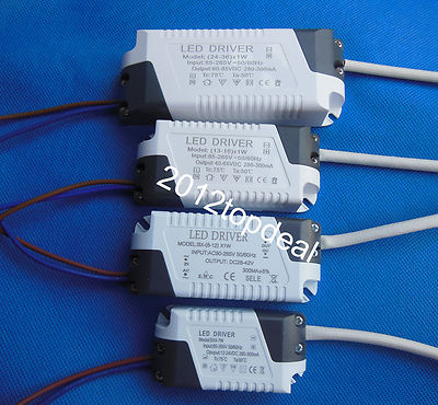 7w 12w 18w 36w 300mA LED Driver Convertor Transformer Ceiling Light ...