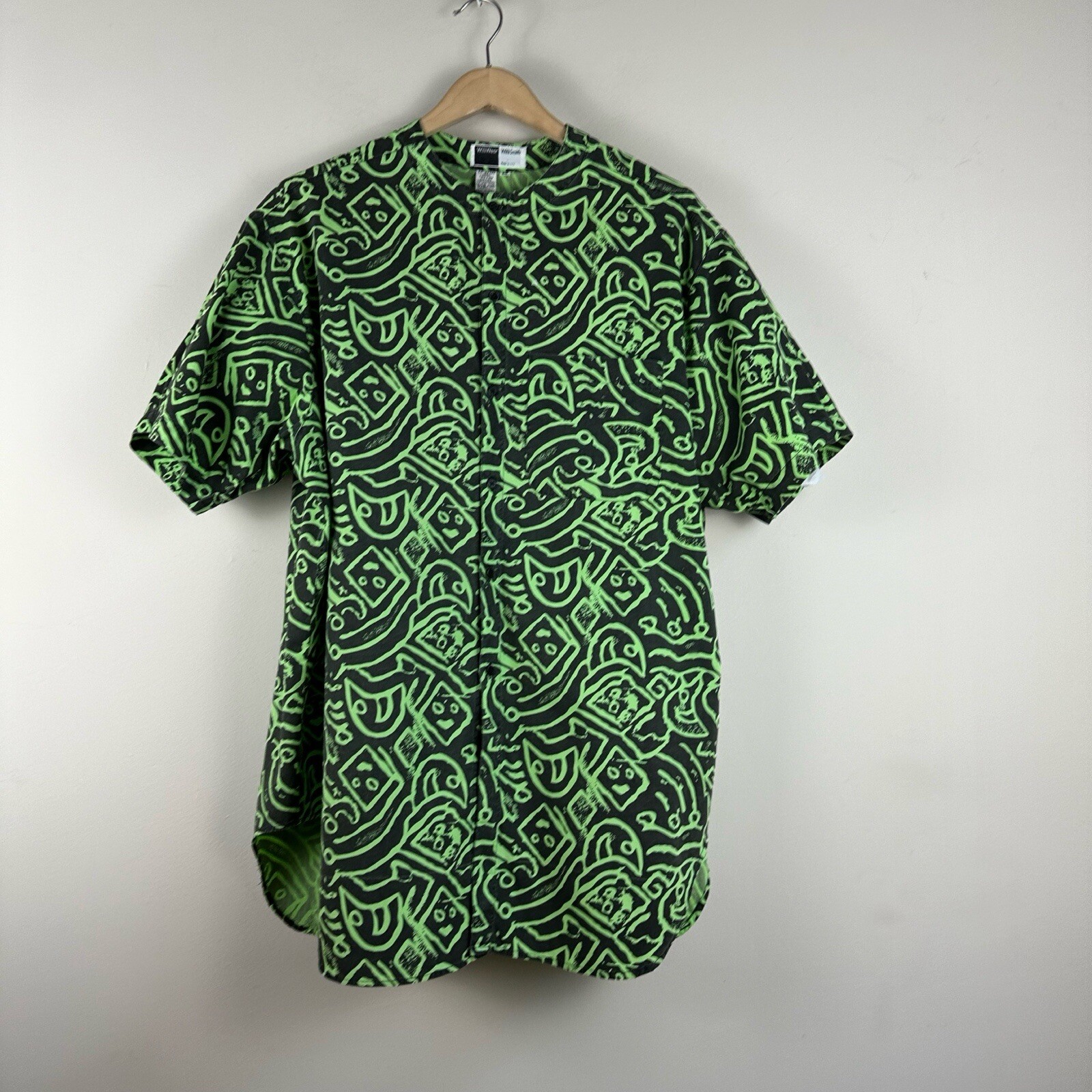 80s WilliWear Spring 1986 Expedition Print Button Fro… - Gem