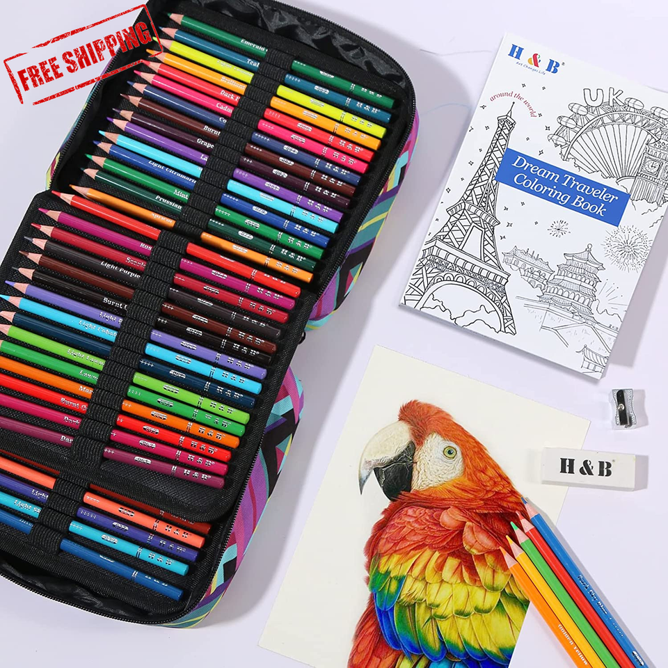 120 Colored Pencils Set, Art Pencil Kit for Adult Coloring,Oil Based ...