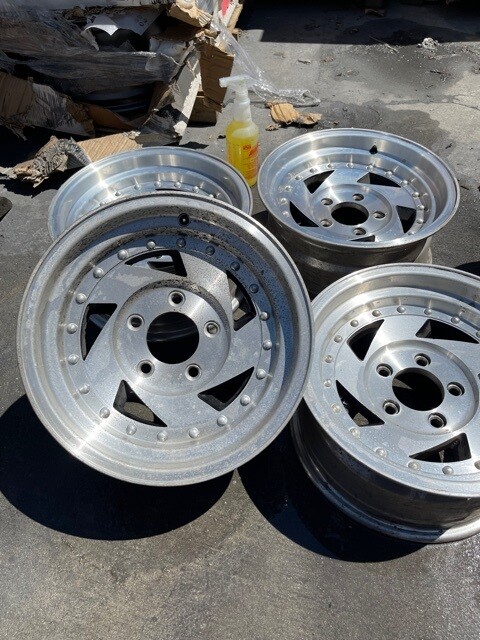 14 VINTAGE WHEELS RIMS ALLOY MAG AMERICAN RACING BLADE SAW COOKIE ...