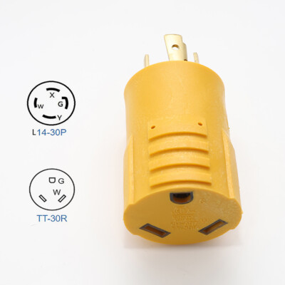 RV Generator Transfer Switch Adapter L14-30P 30A TT-30R Power Converter ...