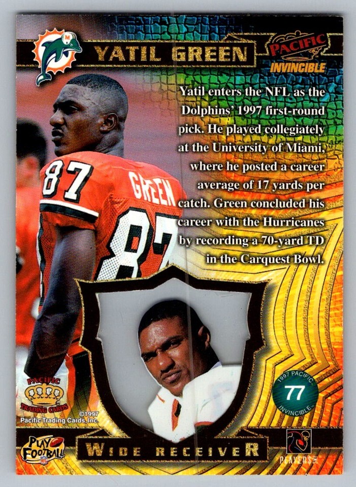 1997 Pacific Invincible #77 Yatil Green | eBay