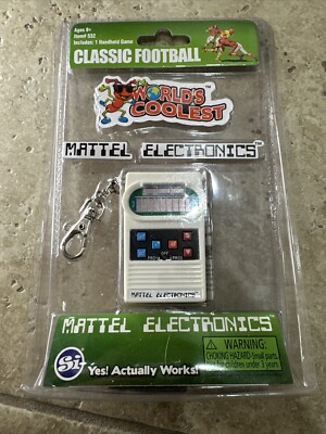 Mattel Worlds Coolest Mini Classic Football Electronic Game Key Chain ...
